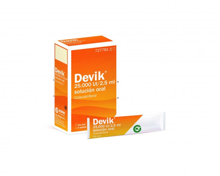 Kern Pharma lanza una nueva vitamina D: Devik® 25.000 UI / 2,5 ml solución oral en formato stick ...
